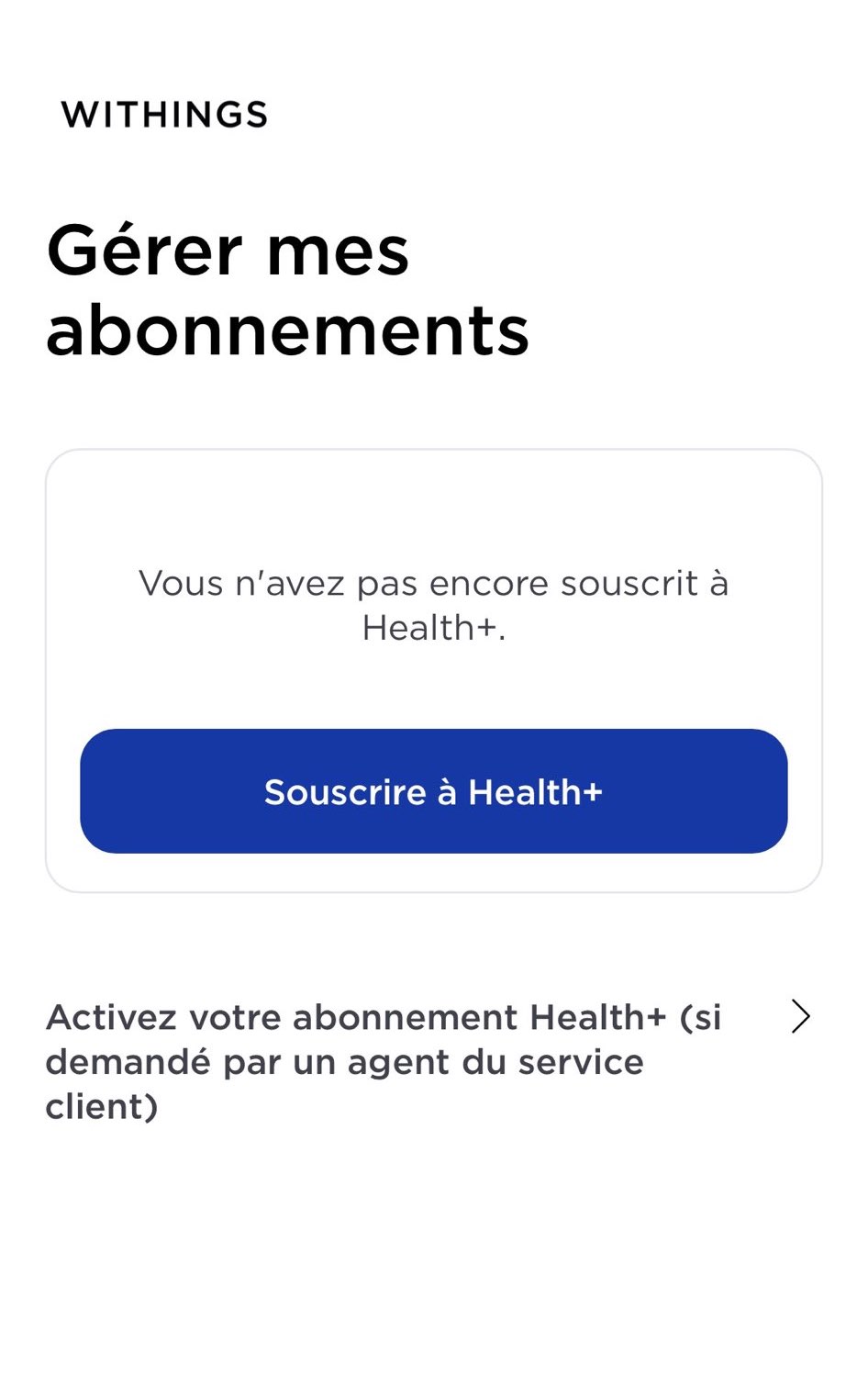 Withings+ - Gérer votre abonnement – Withings | Support