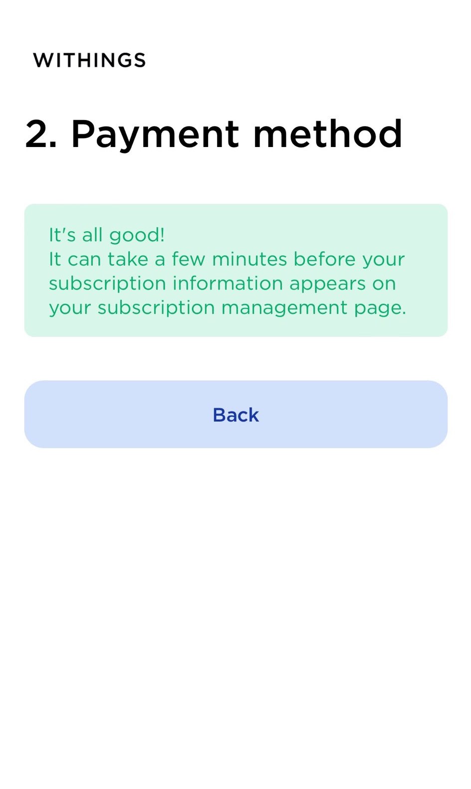 Withings+ - Updating my Payment Method – Withings | Support